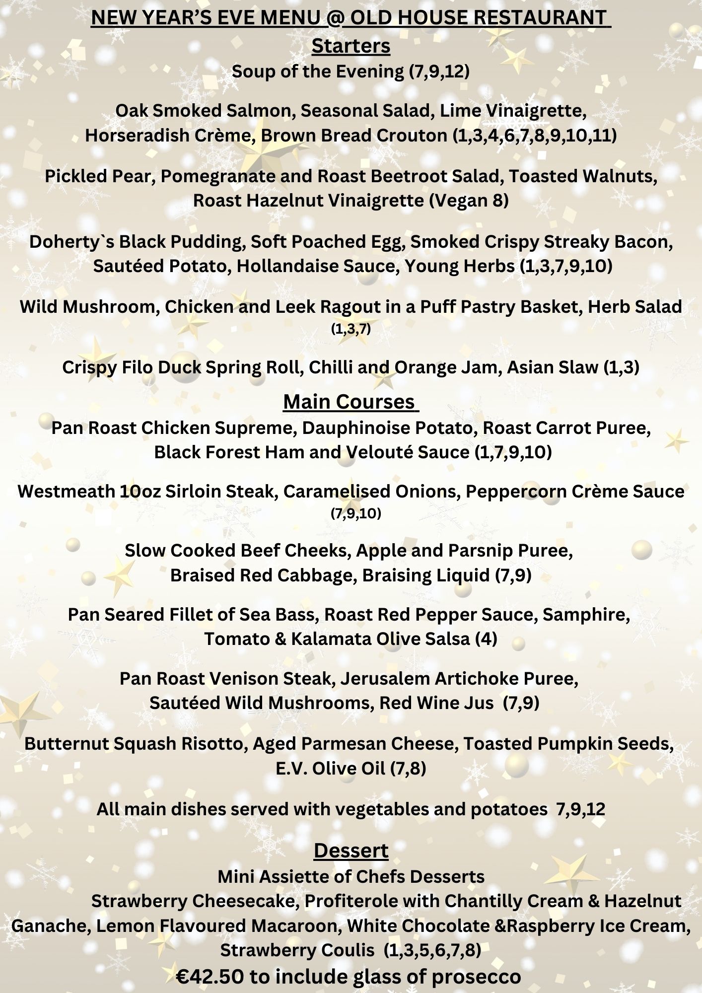 Festive Dining at Old House Restaurant | Annebrook Hotel